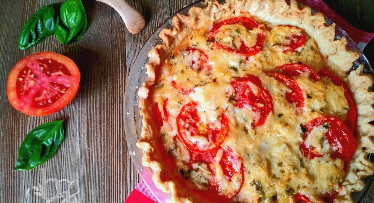 Fresh Tomato & Basil Pie - Biscuits and Basil